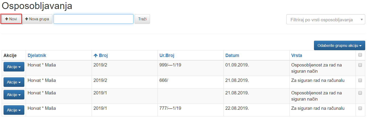 Provođenje osposobljavanja: Provođenje osposobljavanja | škola